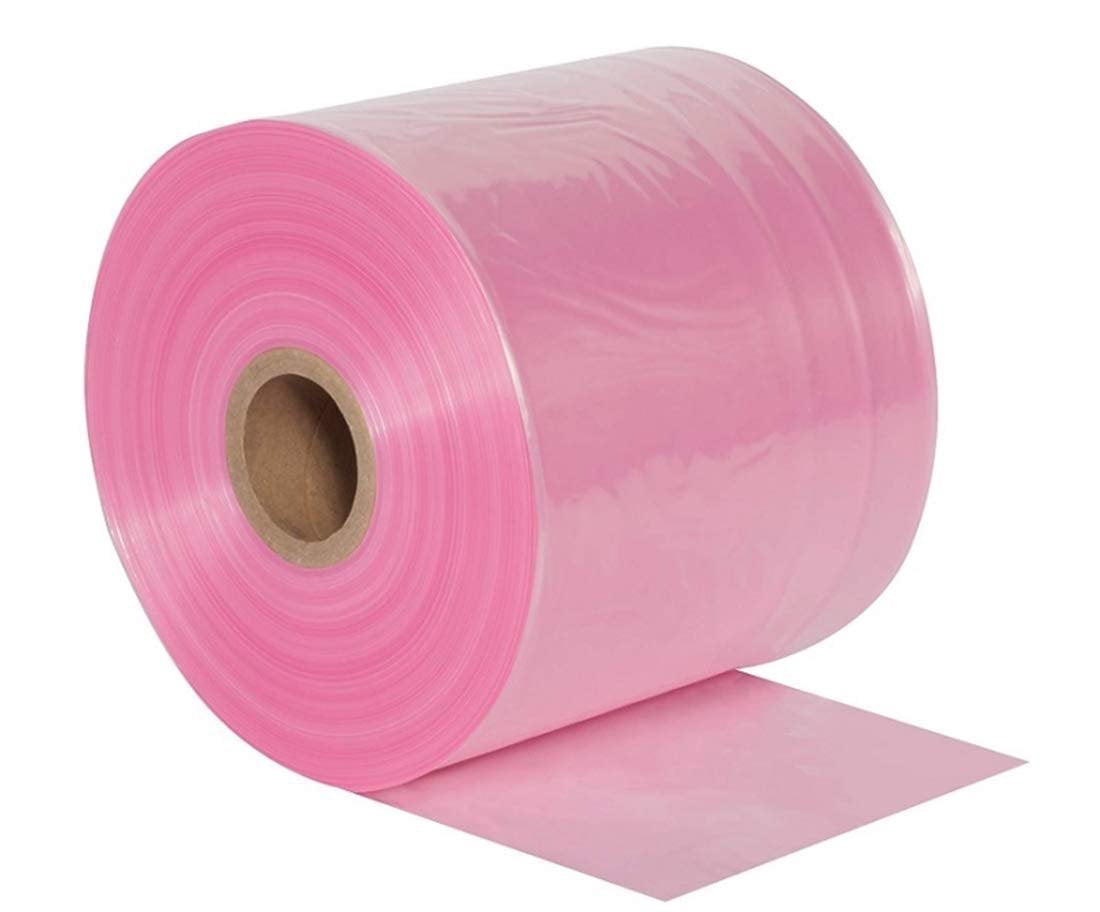 Pink Anti-Static Poly Tubing Roll, 4 Mil Amine Free, 1075 ft, 24 in ...