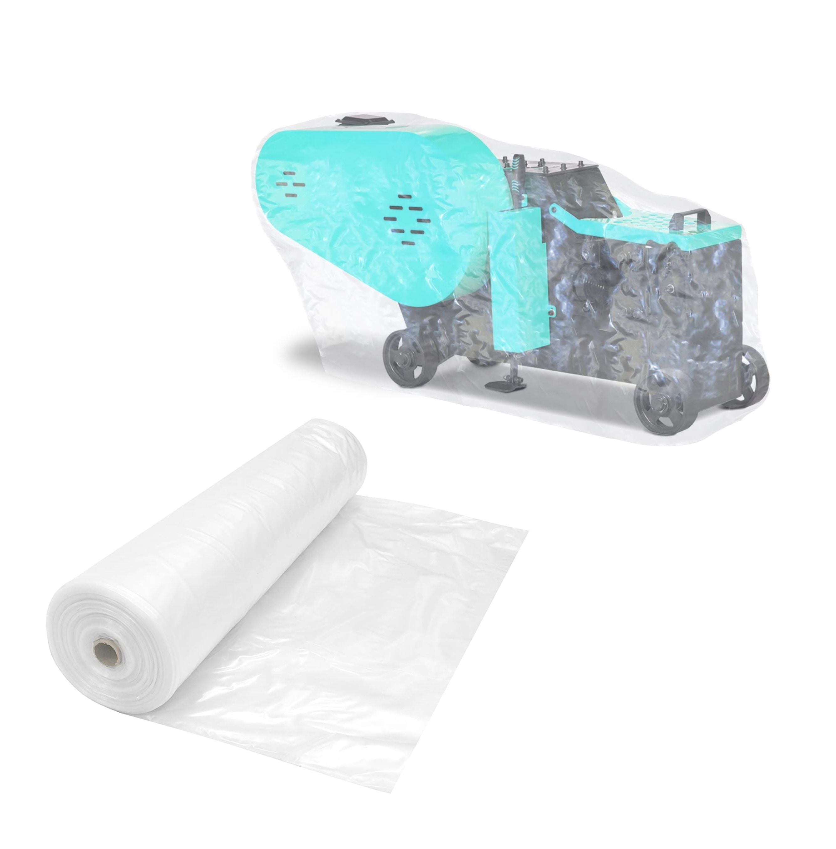 Roll of Polyethylene Tarp 20ft x 100ft. Clear Low Density Bags ...