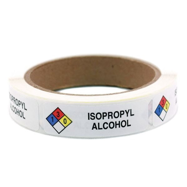 Roll Products Chemical Label,Alcohol,Roll,PK250 141547 - Walmart.com