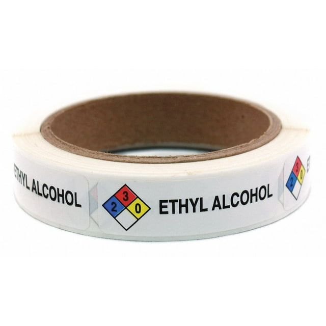 Roll Products Ethyl Alcohol Labels,Roll,PK250 141546 - Walmart.com