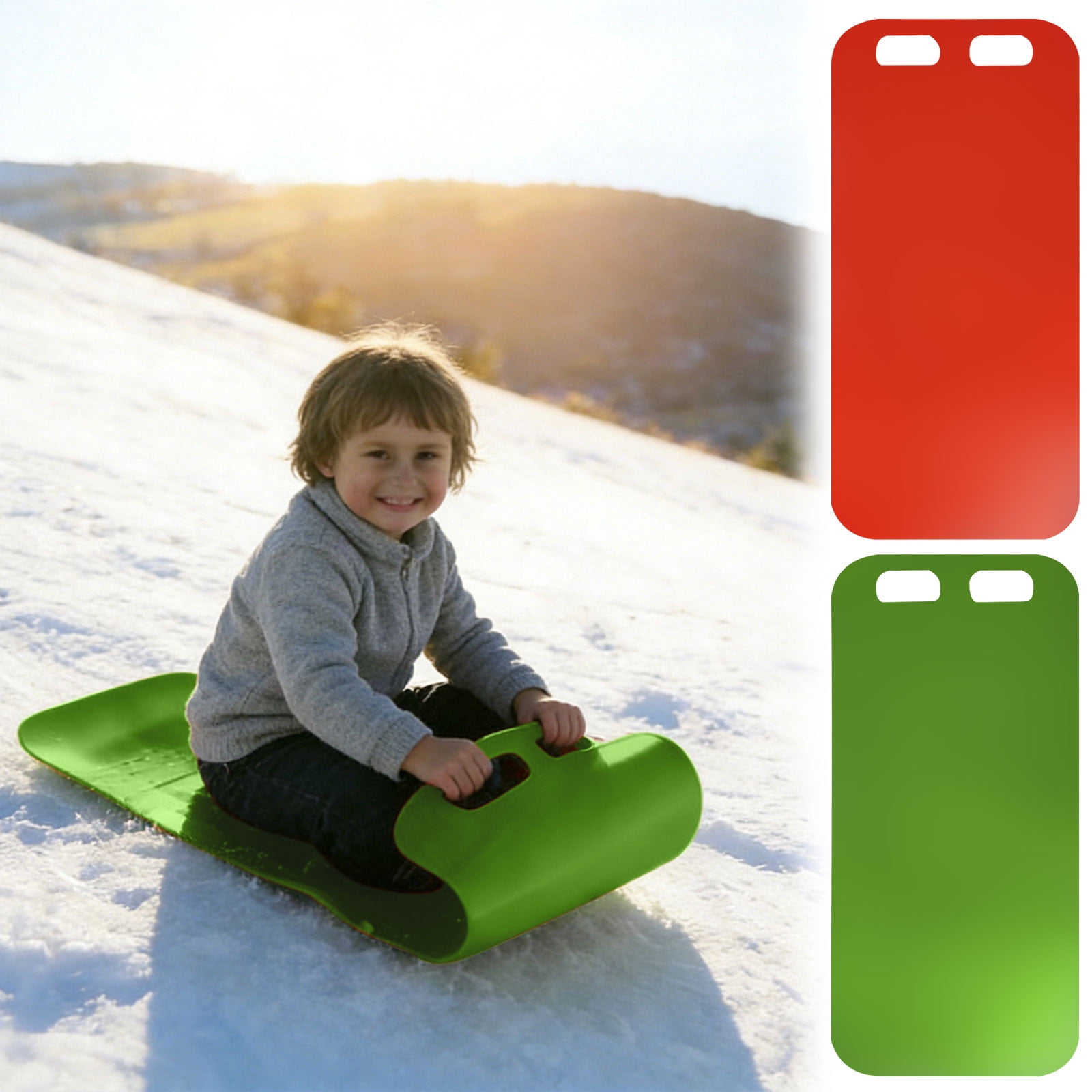 Roll Up Snow Sled Plastic Lightweight | Durable Crimpable Sled for ...
