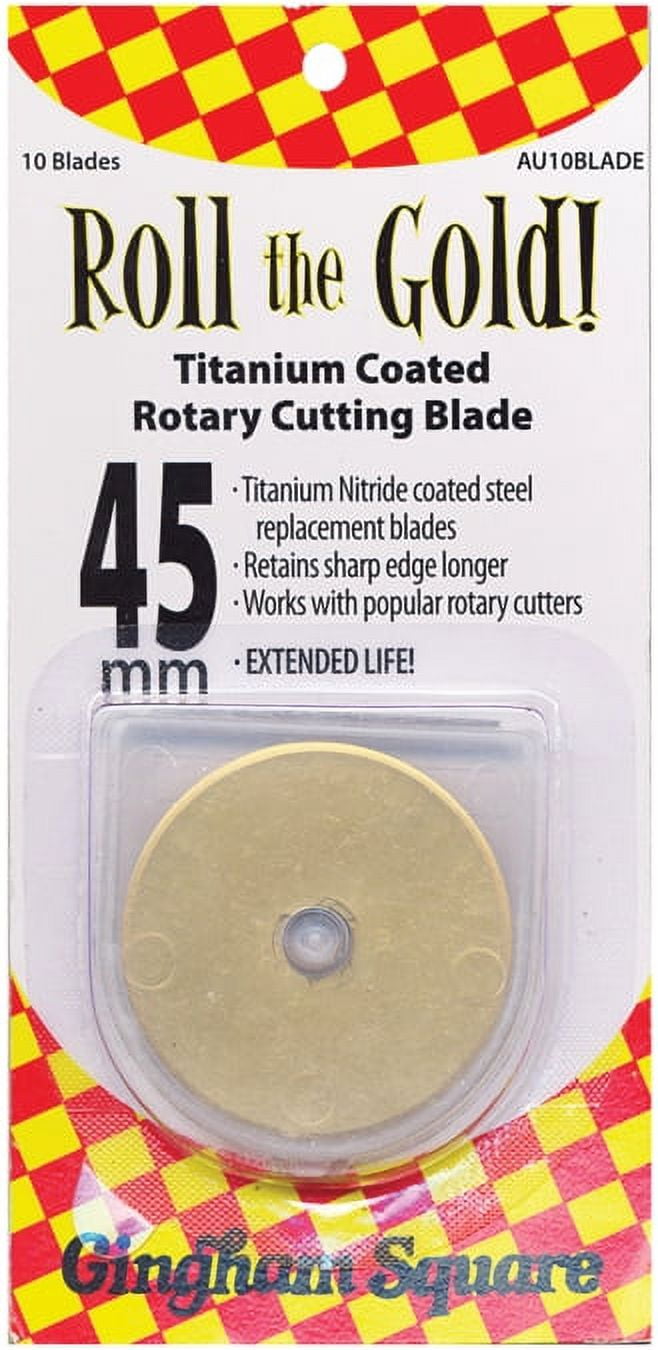 Roll The Gold! Titanium Coated Rotary Cutting Blade Refill-45mm 10/Pkg ...