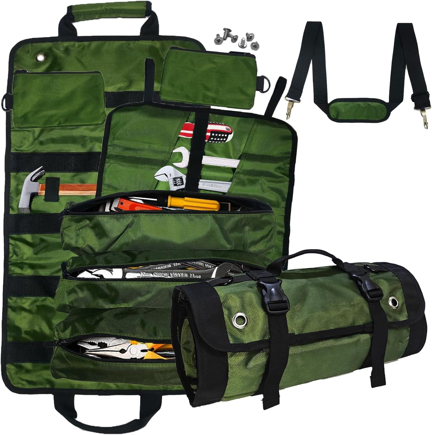 Roll Up Tool Bag Tool Roll,Portable Rollup Toolbag,Foldable Rollup ...