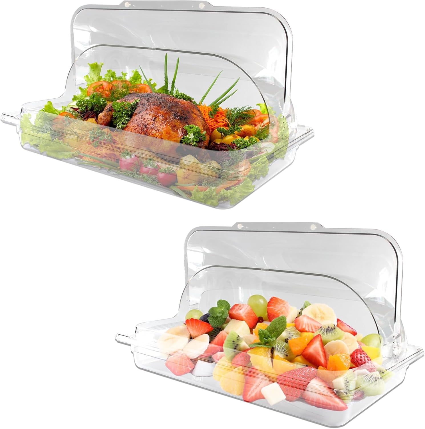 Roll Top Chafing Dish Chafing Dish Buffet Set 21 Inch Clear Acrylic ...