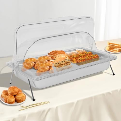 Roll Top Ice Food Serving Display Tray 3.17Qt Food Dishes Display Plate ...