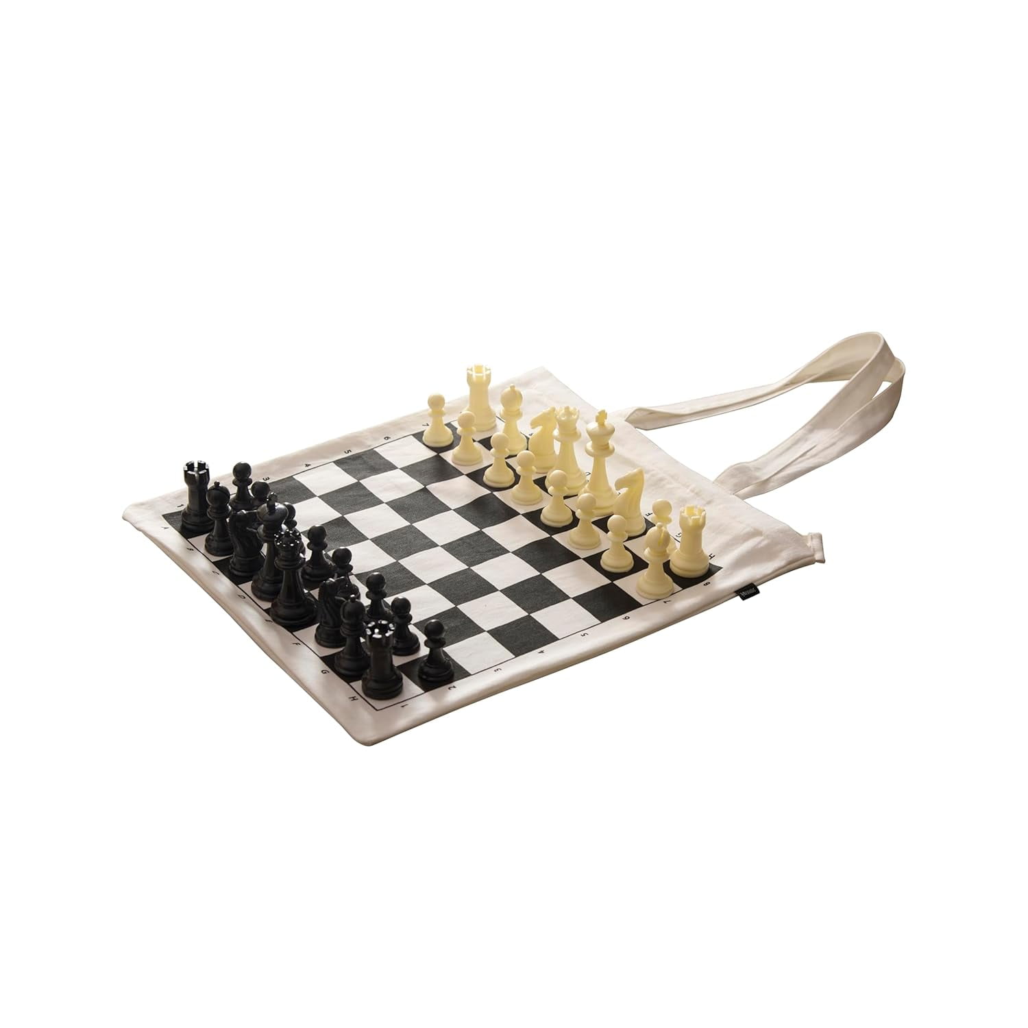 Roll-Up Chess Board With Chess Pieces - Dual Purpose Portable Chess Mat ...