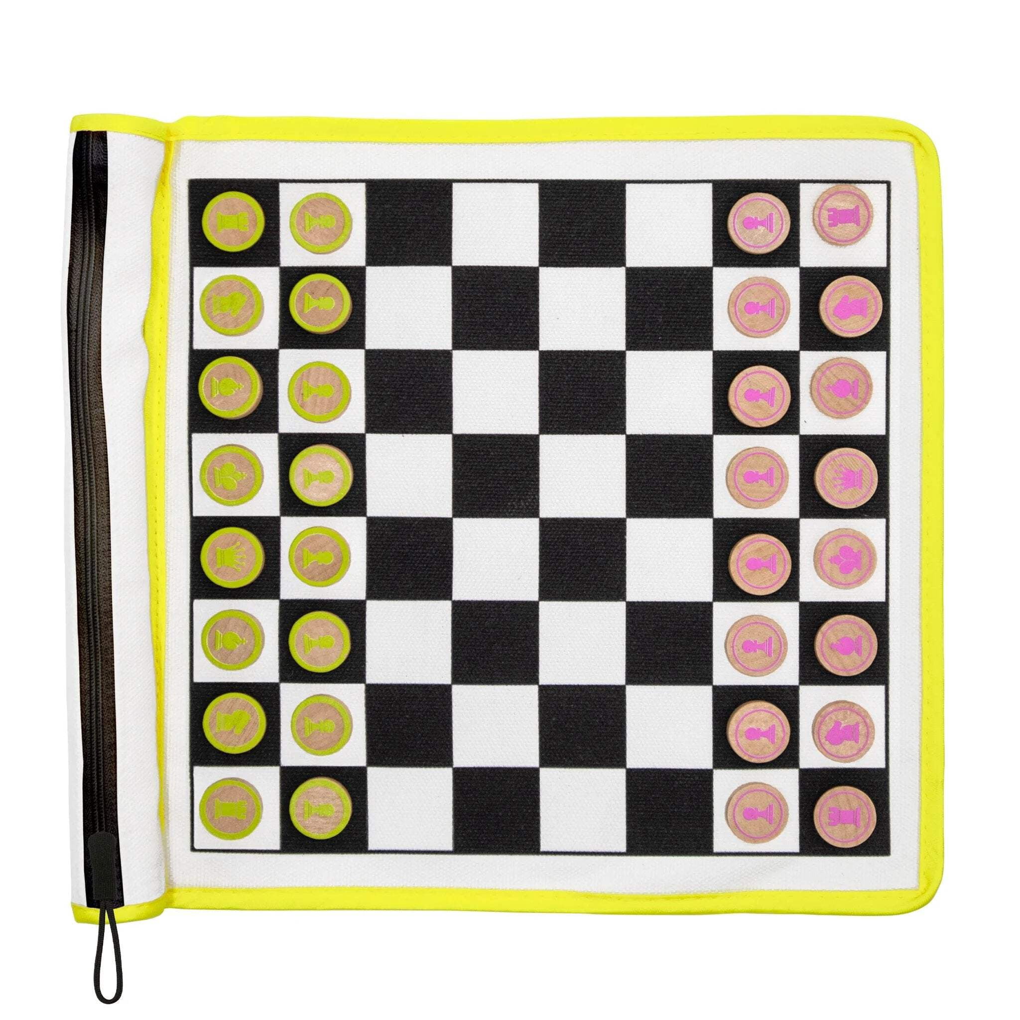 Roll-Up Chess Game | Canvas Mat with Zip Pouch | Portable Chess ...
