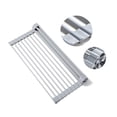 Roll Up Dish Drying Rack Gray 20.5 X 13 Inch Over Sink Kitchen Use ...