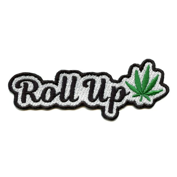 Roll Up Patch Weed Leaf Embroidered Iron On - Walmart Business Supplies