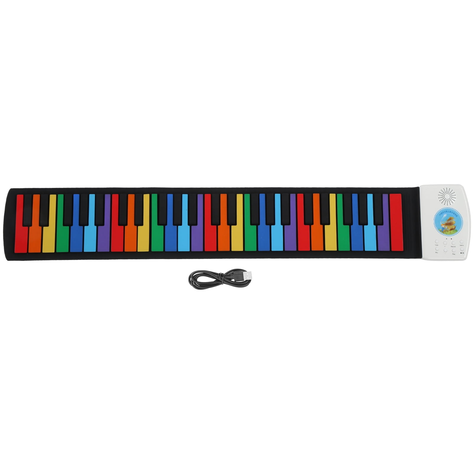 Roll-Up Piano Keyboard, 49-Key Silicone Rollable Piano, Portable Hand ...