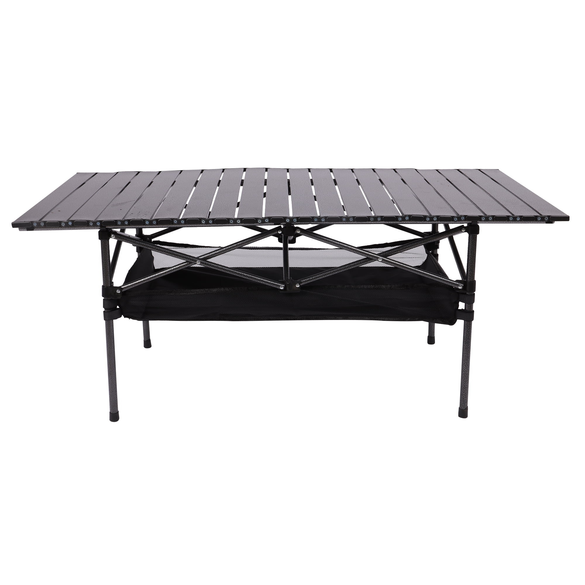 Roll Up Portable Camping Table 4-6 Person Foldable Camp Table Folding ...