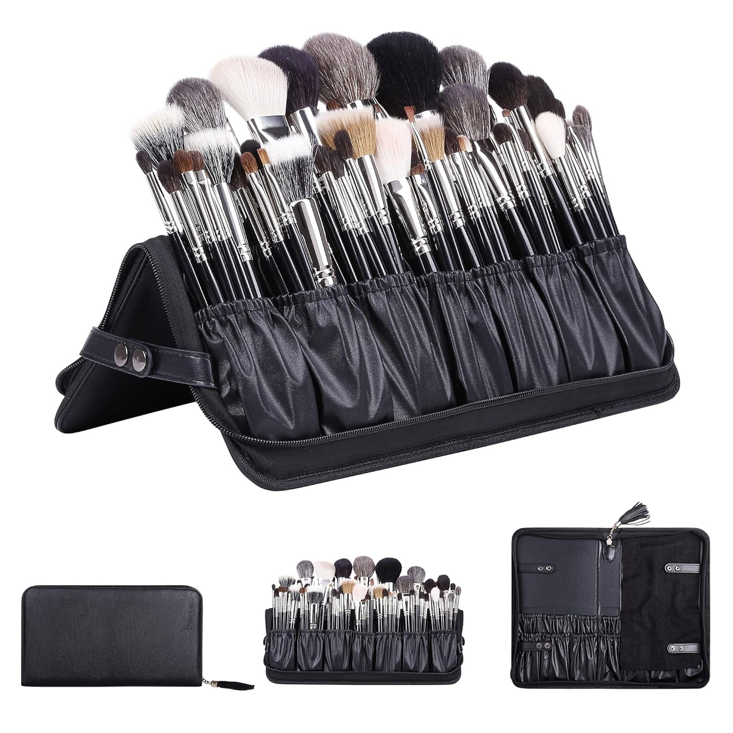Roll-Up Professional Makeup Brush Set, Unique Roll-Up Design for ...