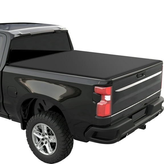 HOUGEET Soft Roll Up 8FT Truck Bed Cover Compatible with 2007-2025 ...