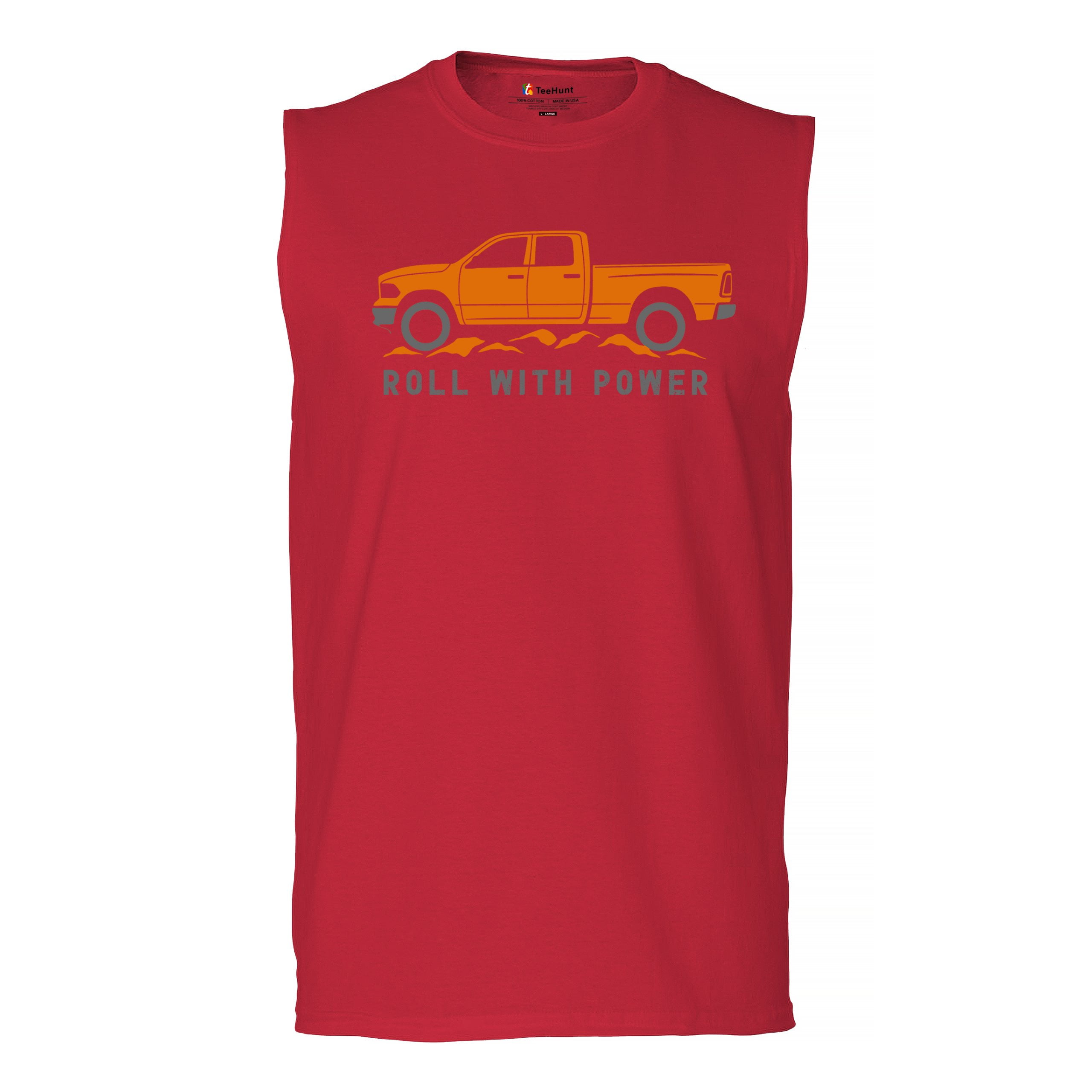 Roll With Power American Pickup Truck Muscle Shirt Offroad Rugged Built ...