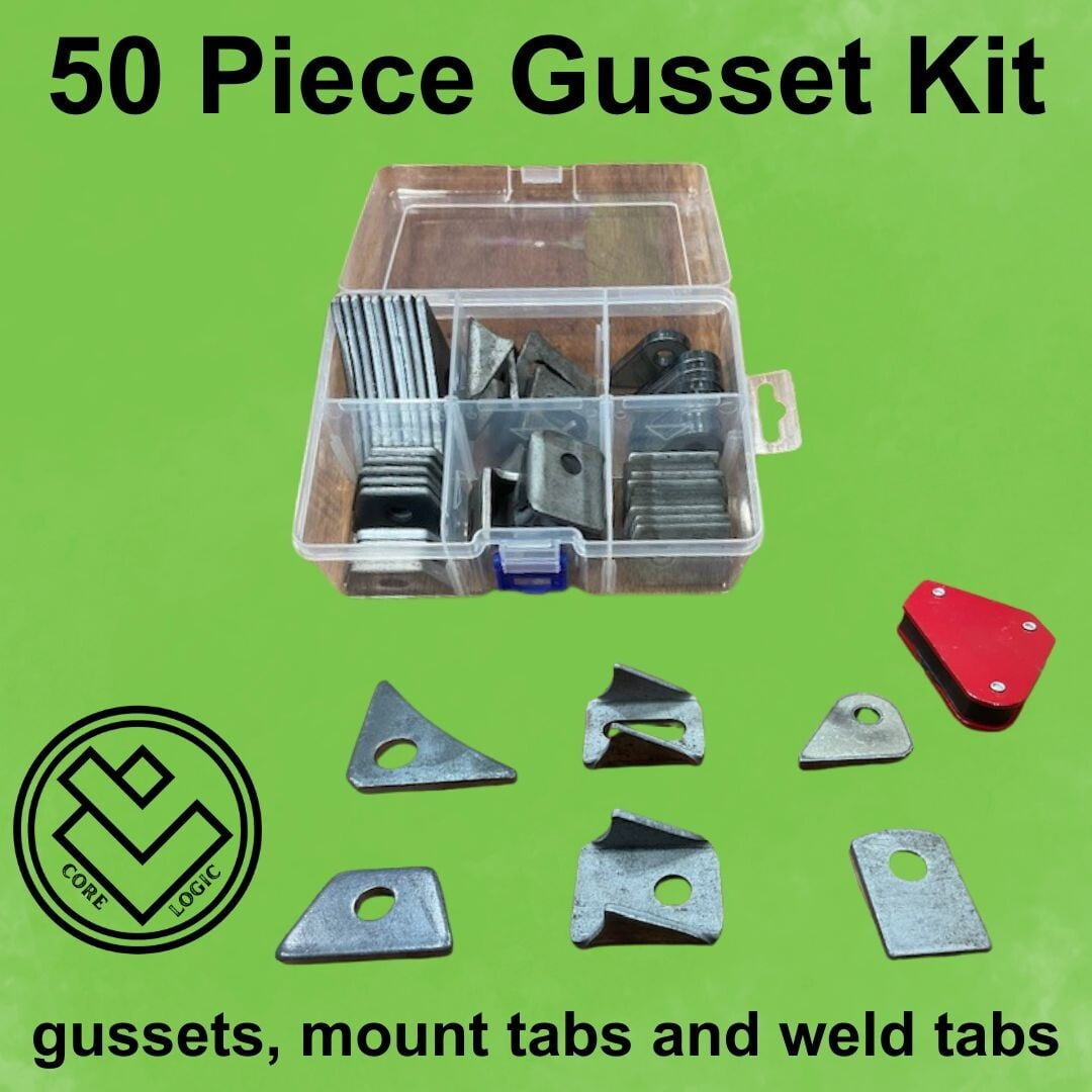 Roll cage gusset and weld tab kit, 50 pieces, Cold Rolled, laser cut ...