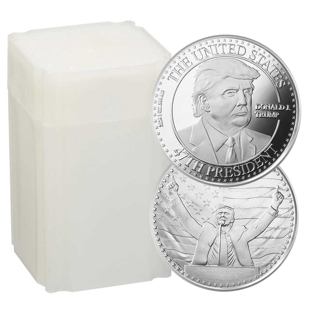Roll of 20 - 1 Troy oz Trump 47th President .999 Fine Silver Round - Walmart.com