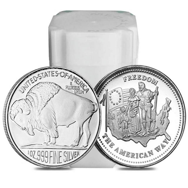 Bullion Exchange Mint - Roll of 20, 1 oz Silver Generic Rounds .999 ...