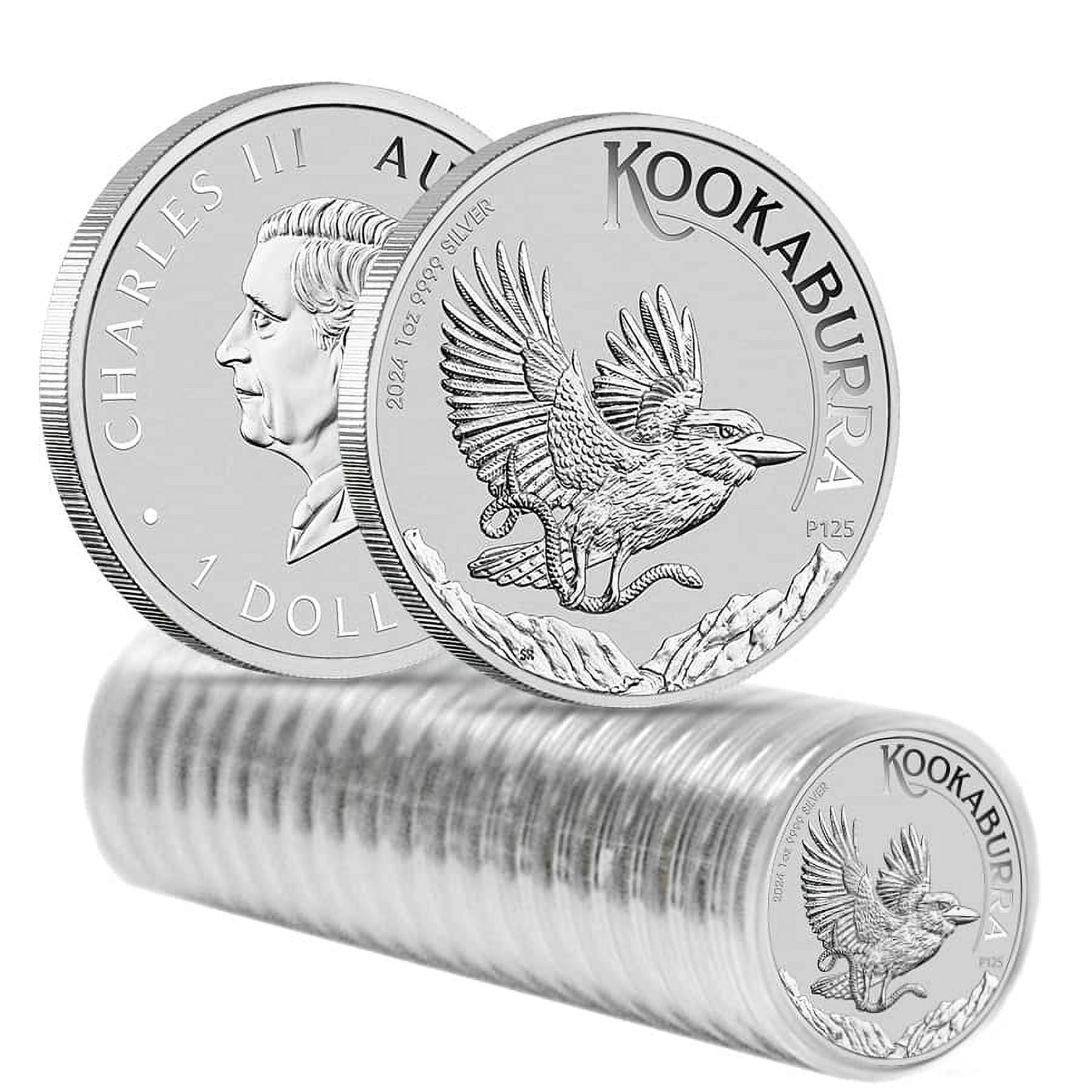 Perth Mint 2024 1 oz Silver Australian Kookaburra Coin Bullion - Roll ...