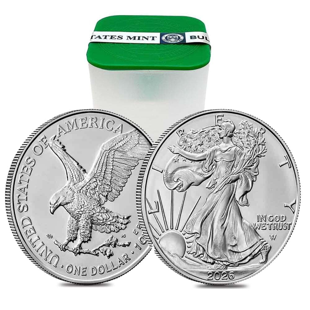Roll of 20 - 2026 1 oz Silver American Eagle $1 Coin BU - Walmart.com