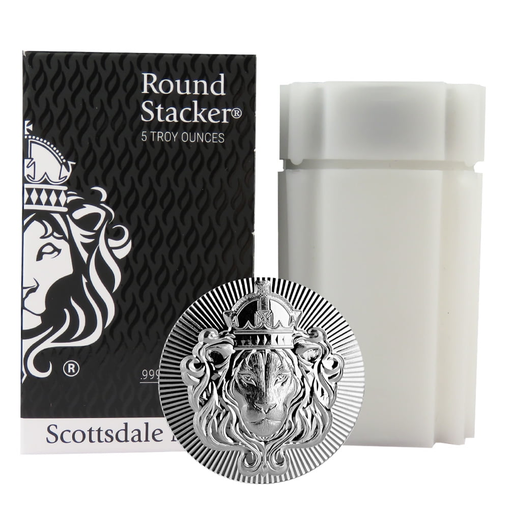 Scottsdale Stacker 5 Troy oz Silver Round - Set of 5, .999 Fine ...