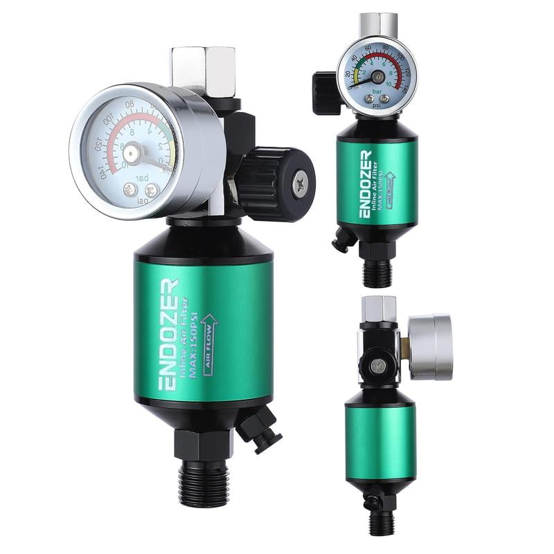 Roll over image to zoom in G1/4" Inlet and Outlet Air Compressor Filter ...