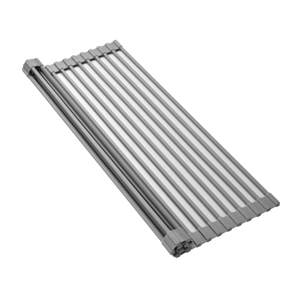Roll-up Dish Drying Rack 20.8"X13.2" Silicone-coated Stainless Steel ...