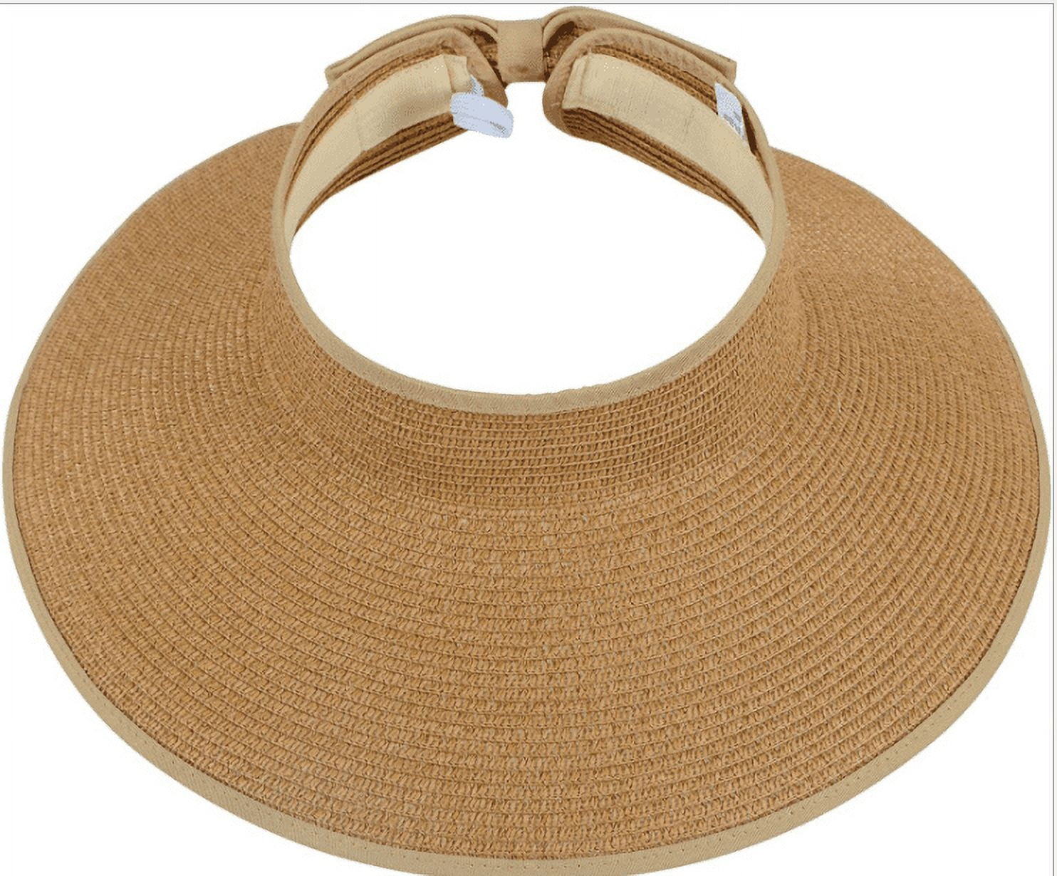 Roll-up Wide Brim Straw Sun Hat for Women - Chic Visor Design - Walmart.com