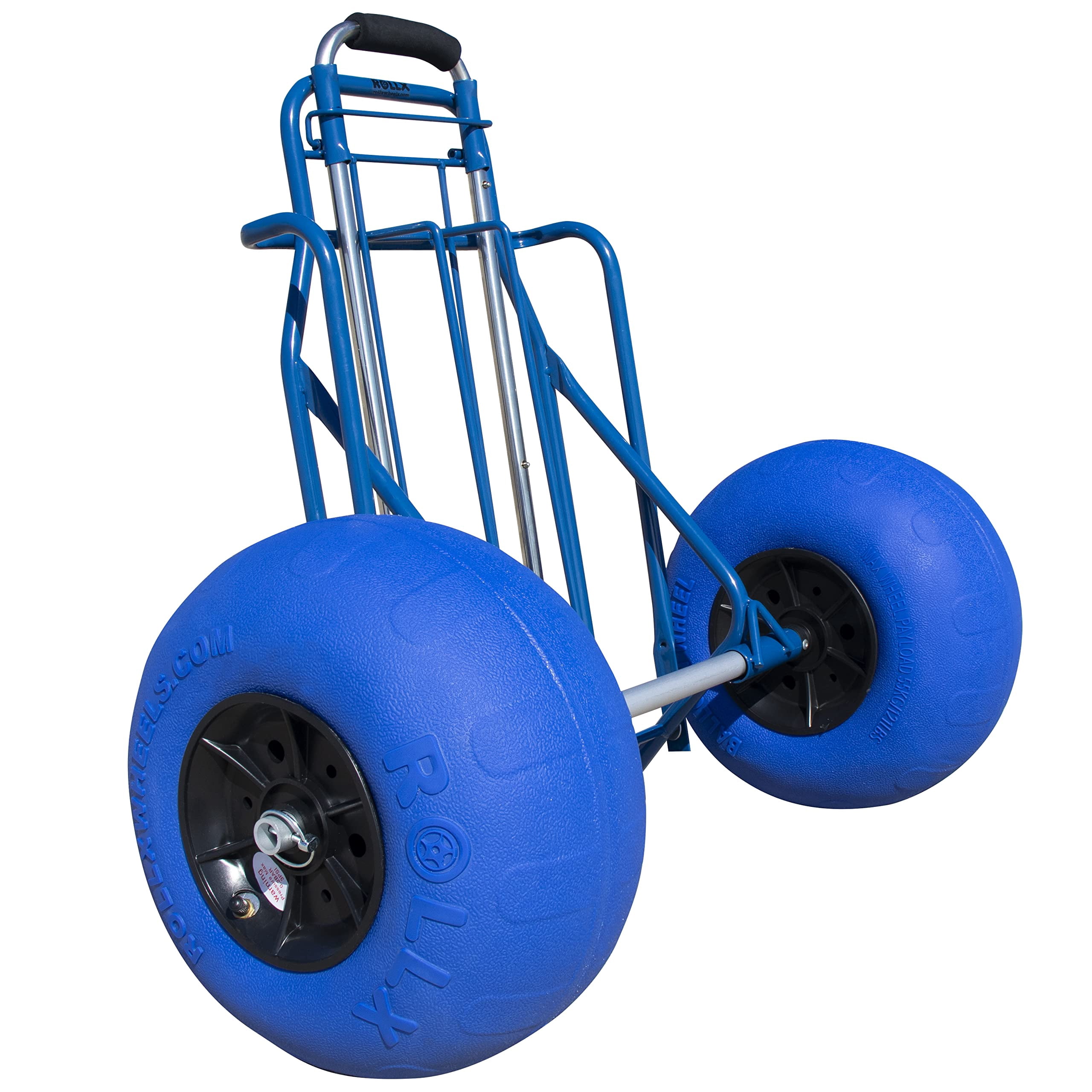 RollX Folding Beach Cart with Balloon Wheel, Blue - Walmart.com