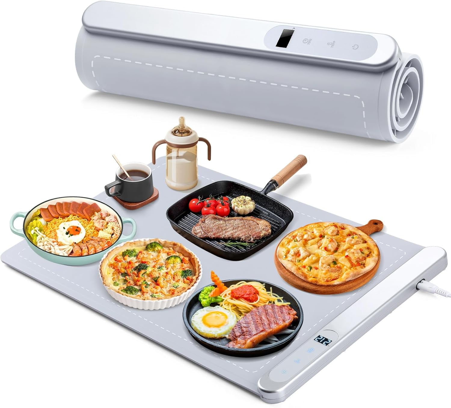Rollable & Portable Electric Warming Tray,Upgreaded Graphene Heating ...
