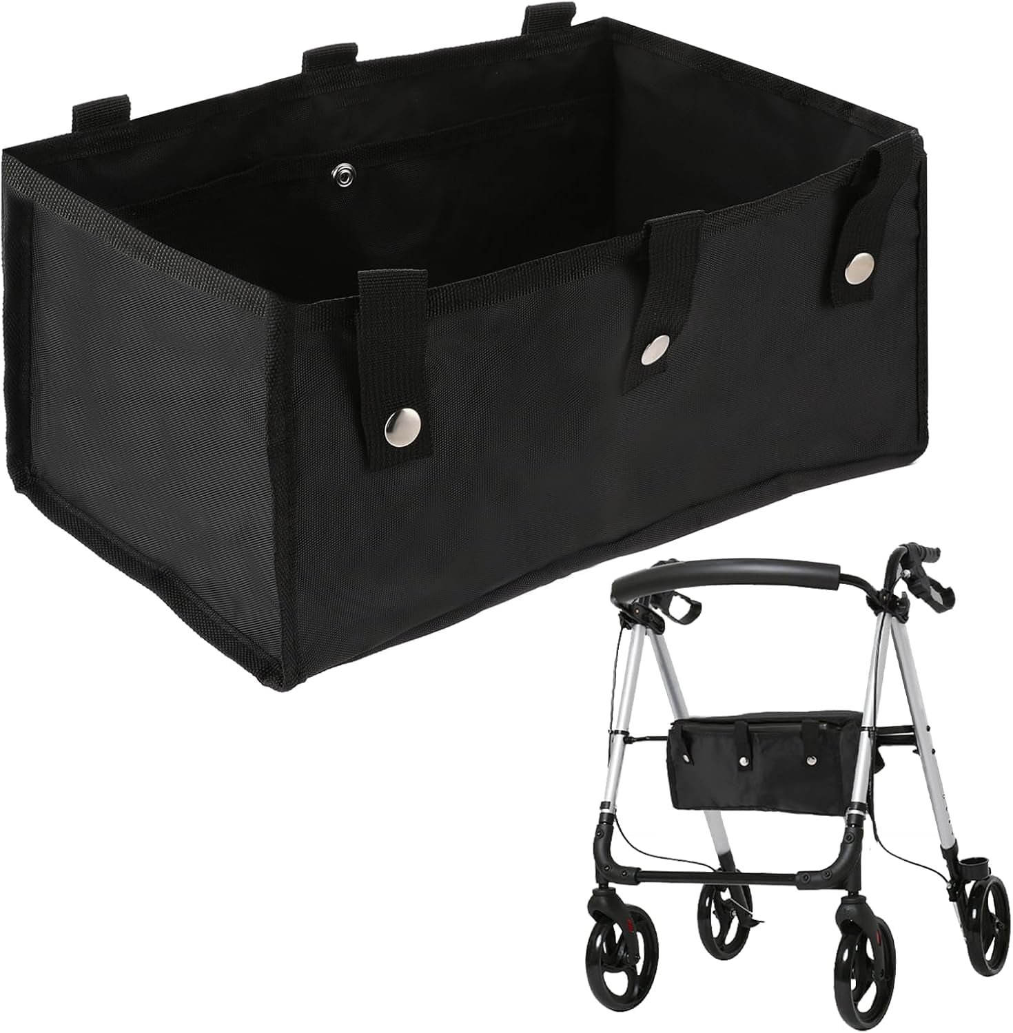 Rollator Basket Walker Under Seat Rollator Bag Black Walker Accessories ...