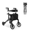 PHOENIX RISE UP 4 Wheel Rollator Walker, Adjustable, Folding Aluminum ...