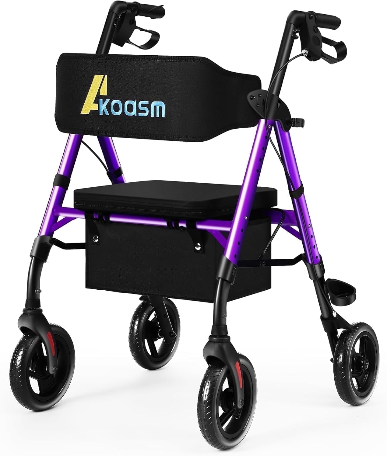 Walkers for Seniors with Seat Adjustable Rollator Walker with 8" Wheels ...