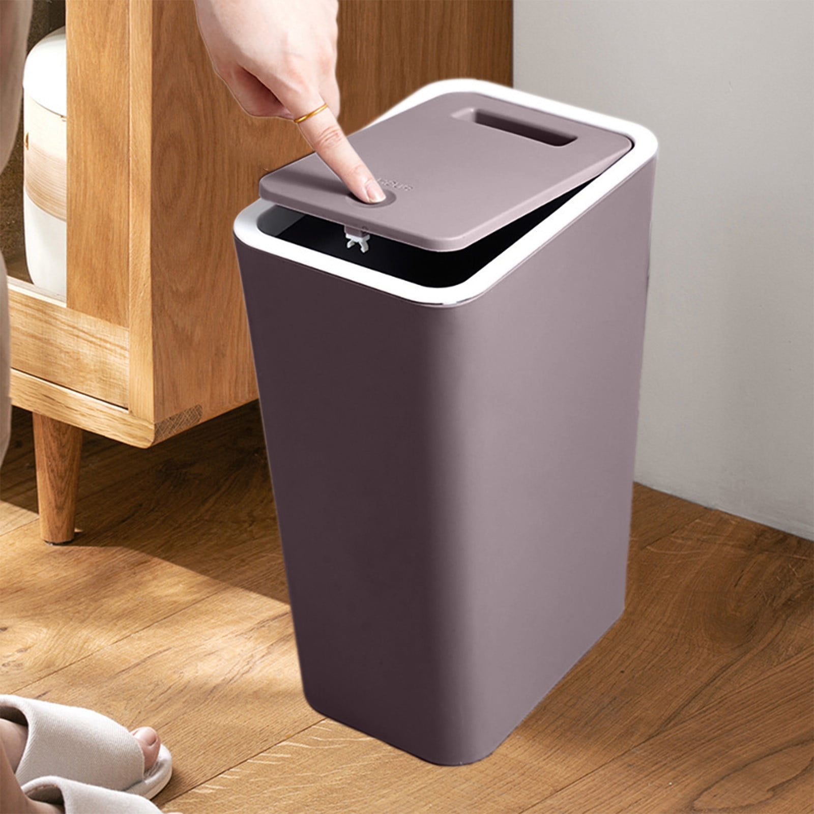 Rollback! Bathroom Trash Can with Lid, Small Garbage Can with Press Lid ...