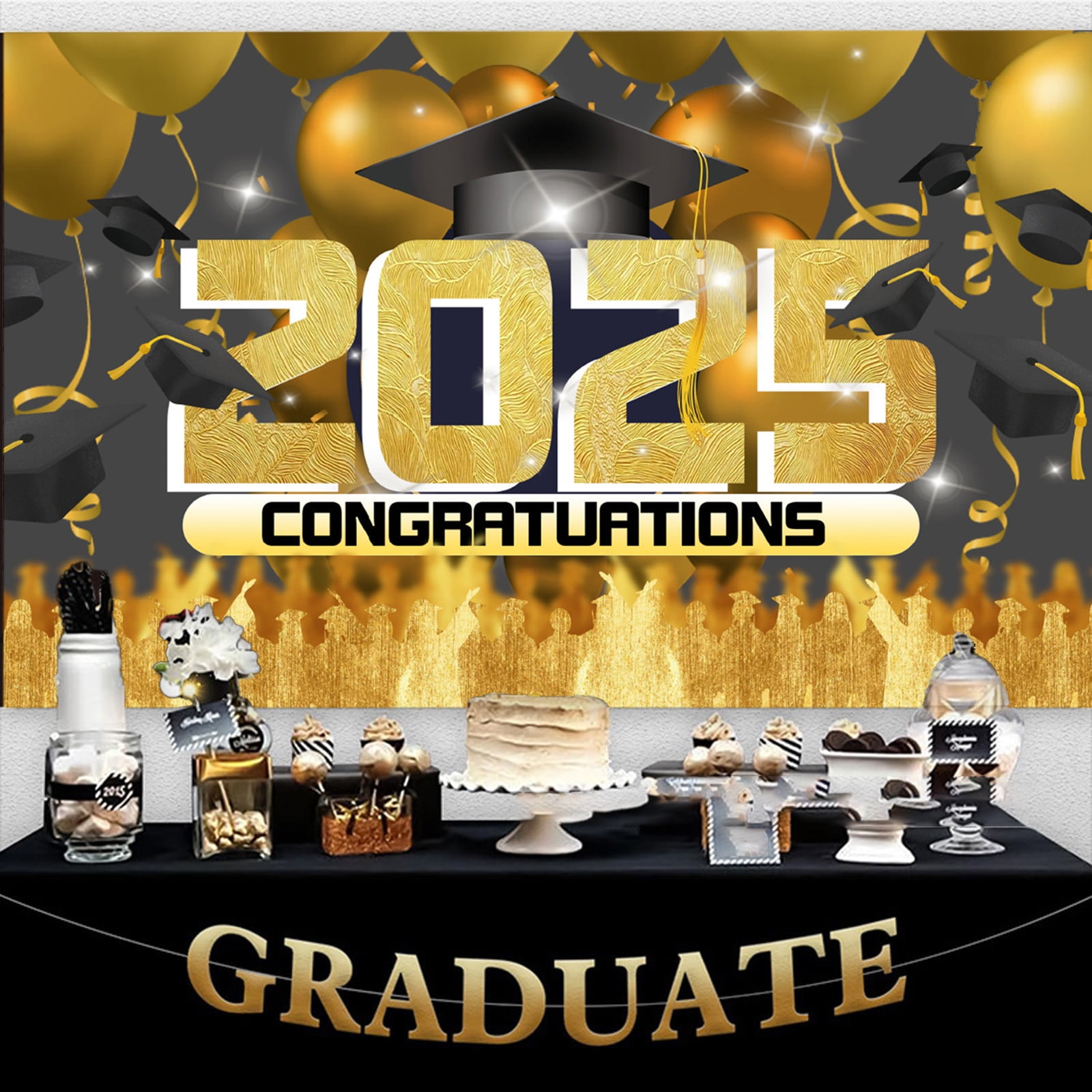 Rollback! Congrats Grad Banner Graduation Decorations 2025, Graduation ...