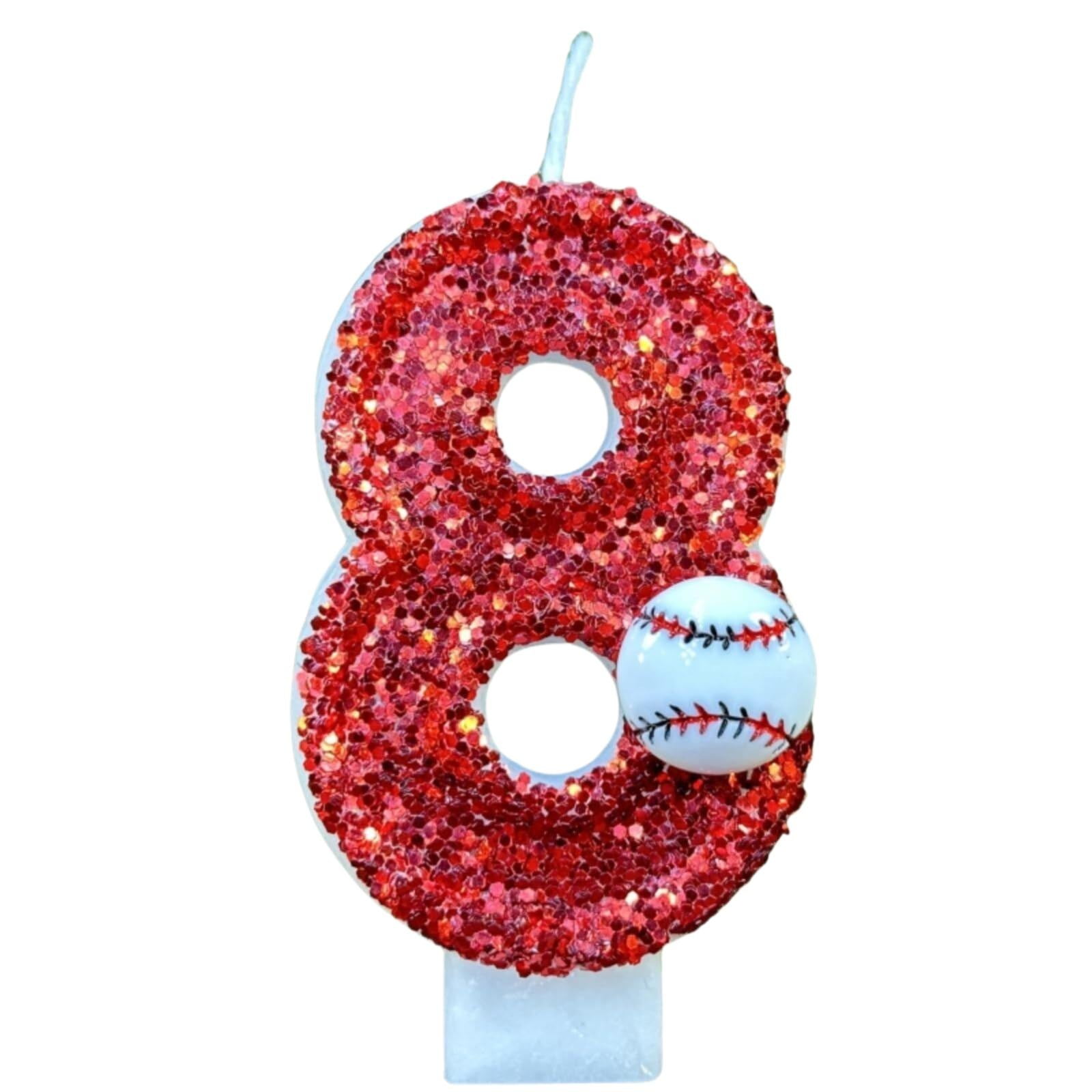 Rollbacks on Essentials Baseball Birthday Candle Cake Toppers Second Number Baseball Themed Cake ...