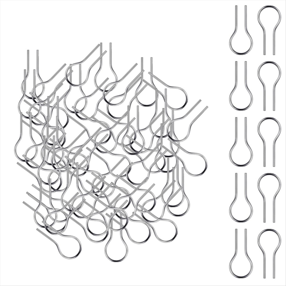 Rollbacks & More 100 Pieces High Temperature Nichrome Wire Jump Rings R ...