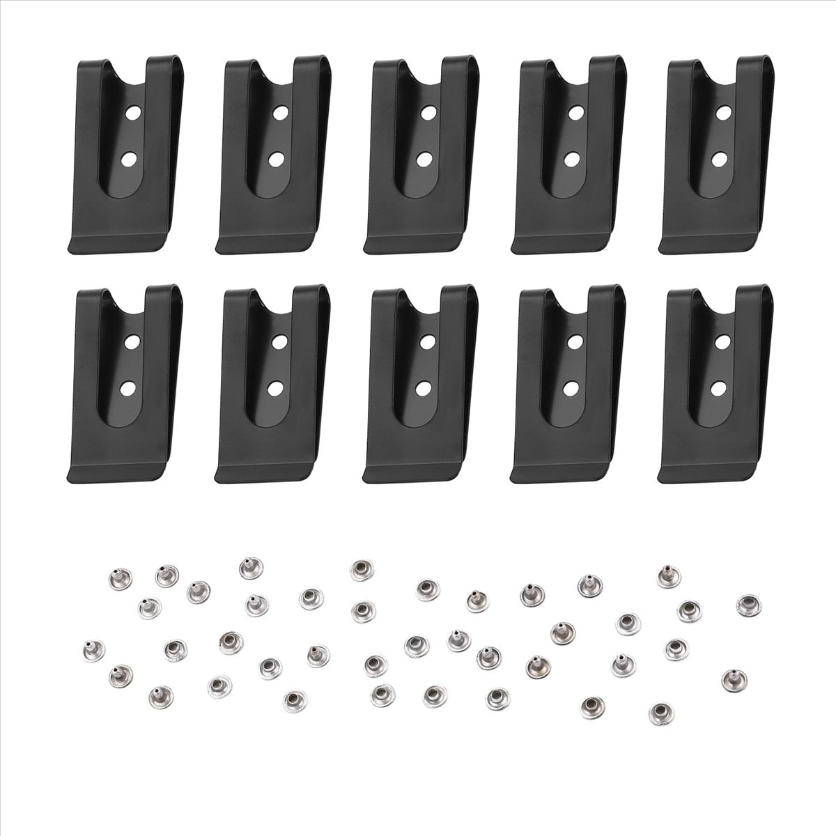 Rollbacks & More 10Pcs 56X25mm Double Holes Metal Spring Belt Sheath ...