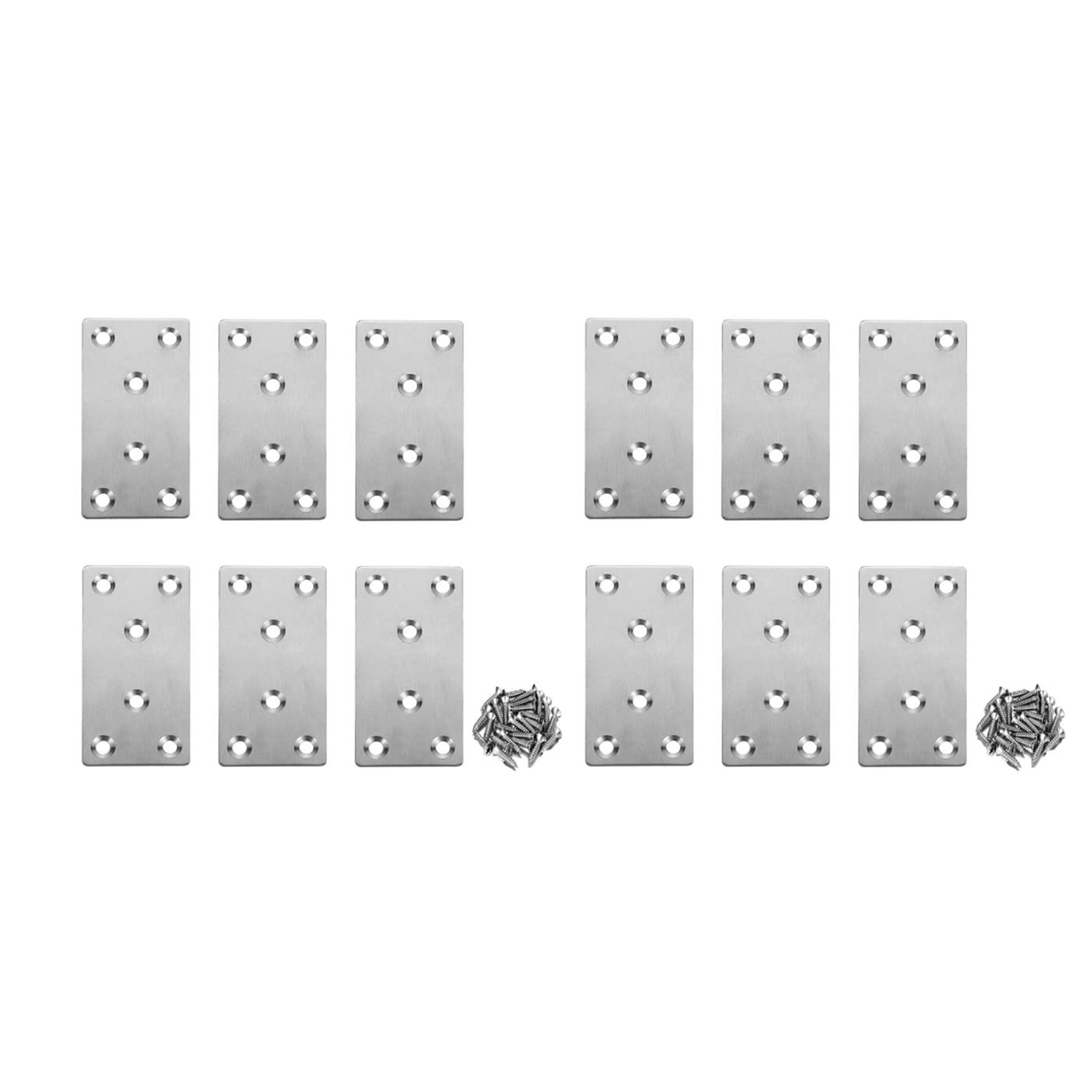 Rollbacks & More 12 PCS Mending Plates Straight Brace Brackets Heavy ...