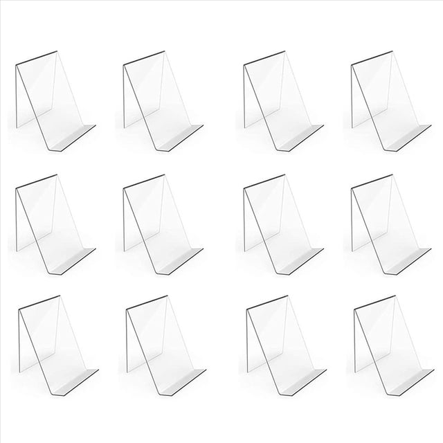 Rollbacks & More 12 Pack Acrylic Book Stand, Clear Display Easel, Stand ...