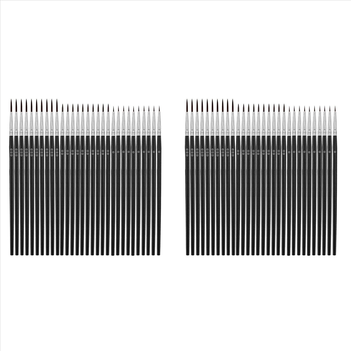 Rollbacks & More 120Pcs Thin Detail Paint Brushes Fine Tip Set with 3 ...