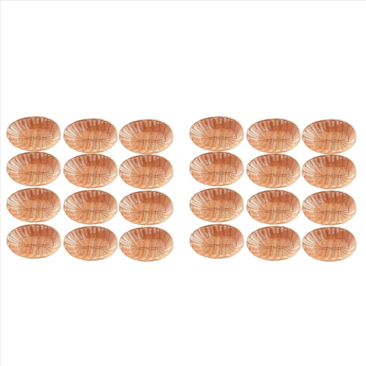 Rollbacks & More 24 Pack Plastic Oval Basket, Empty Bread Basket Food ...