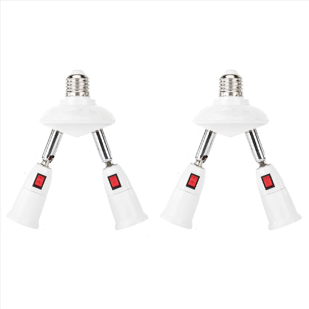 Rollbacks & More 2X 360 Degree Adjustable - 2 in 1 E27 Splitter Socket ...
