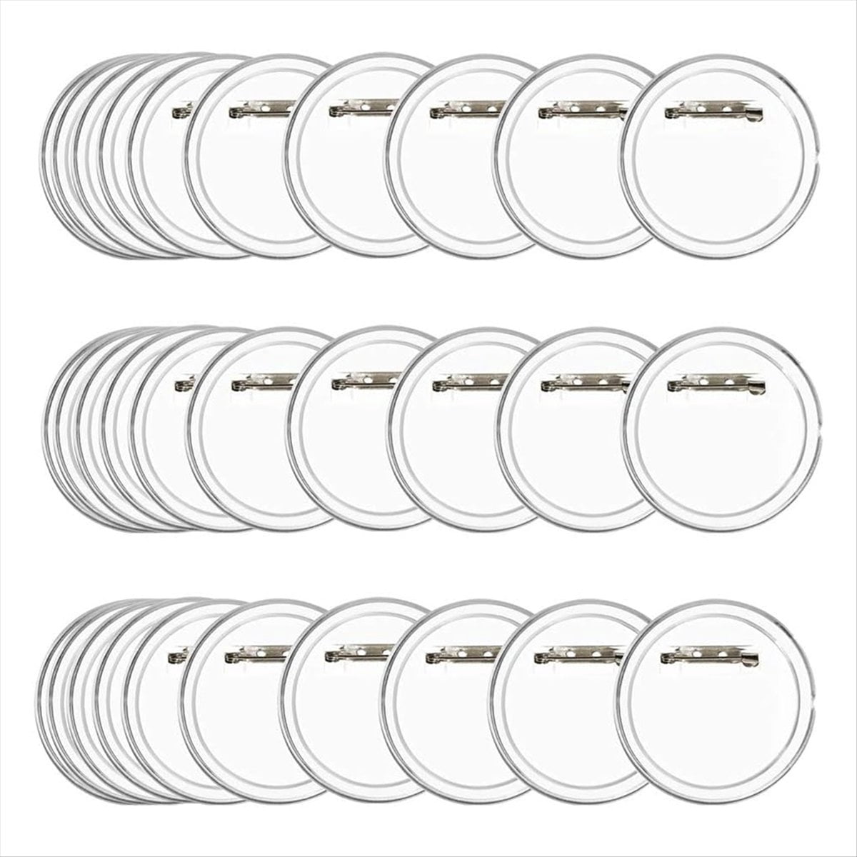 Rollbacks & More 30Pack 58mm Clear Button Pins Acrylic Design Badge ...