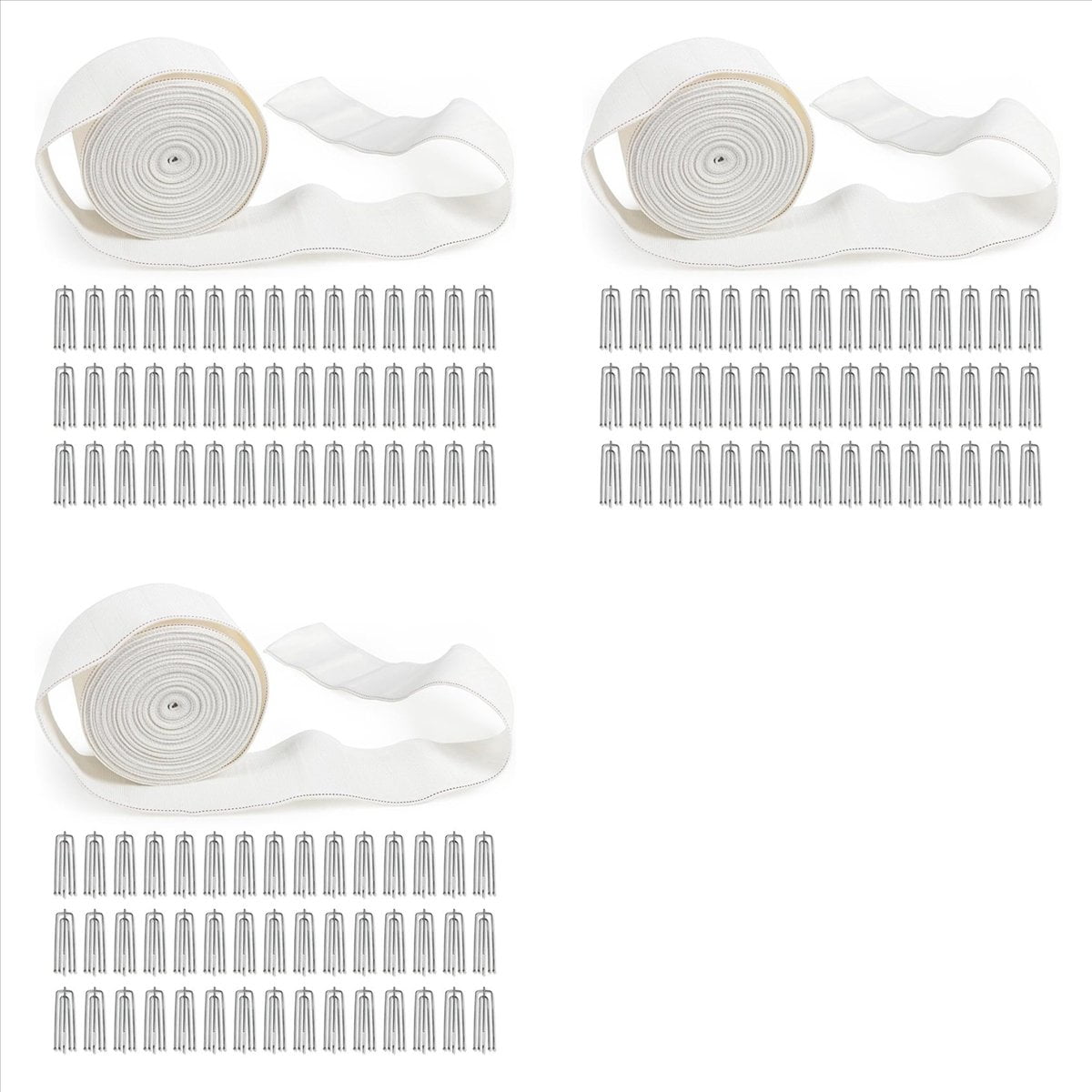 Rollbacks & More 3X Curtain Pleat Tape, 10 Meters/11 Yards Pleater Tape ...