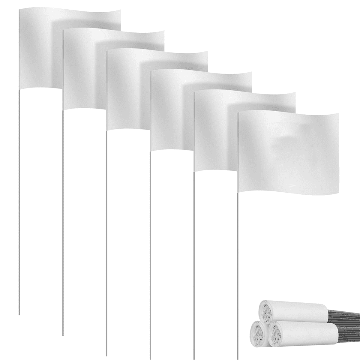 Rollbacks & More Marking Flags Marker for Lawn 30 Pack, PVC Small Flags ...
