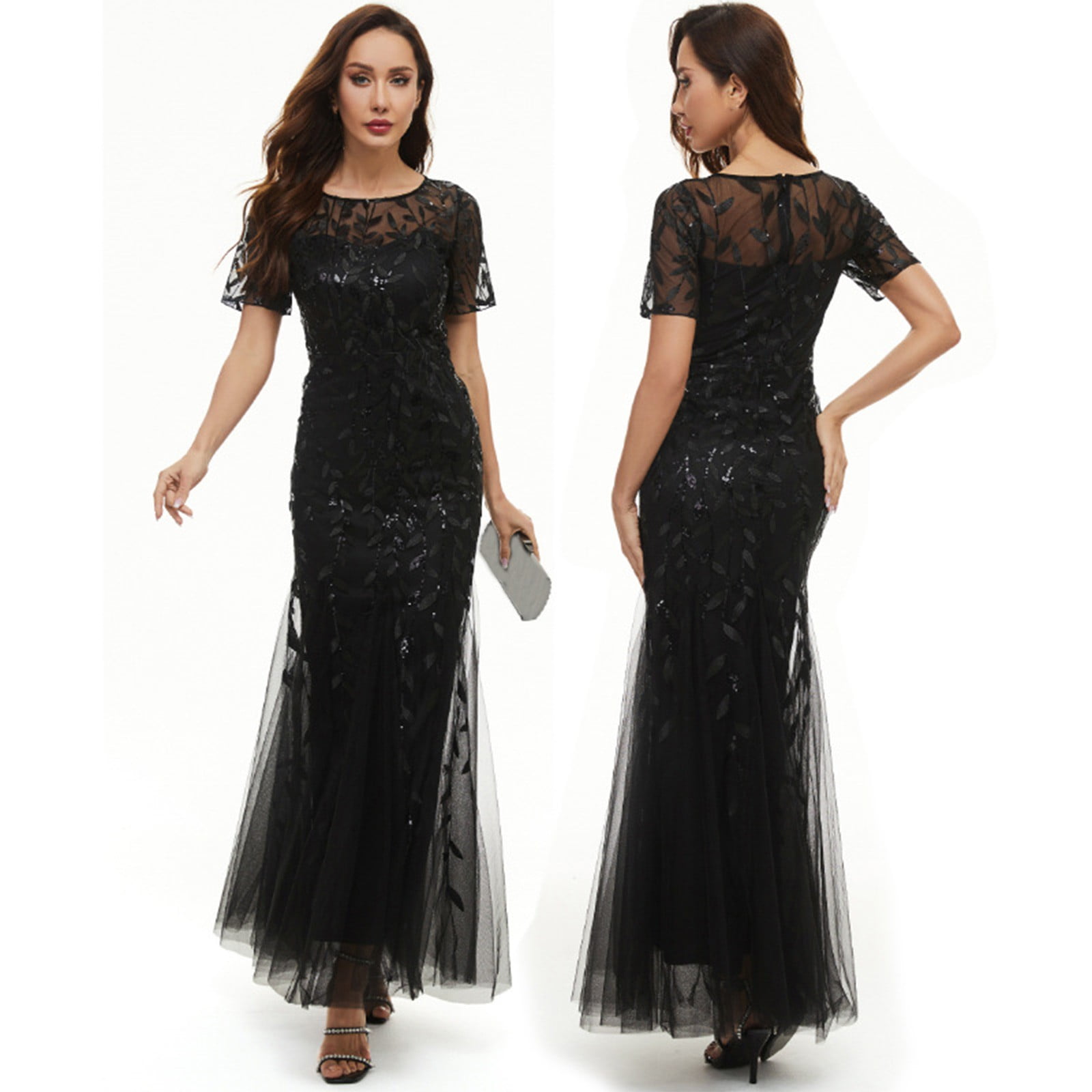 Rollbacks & More Viikei Midi Length Round Neck Dress-Modest Summer ...