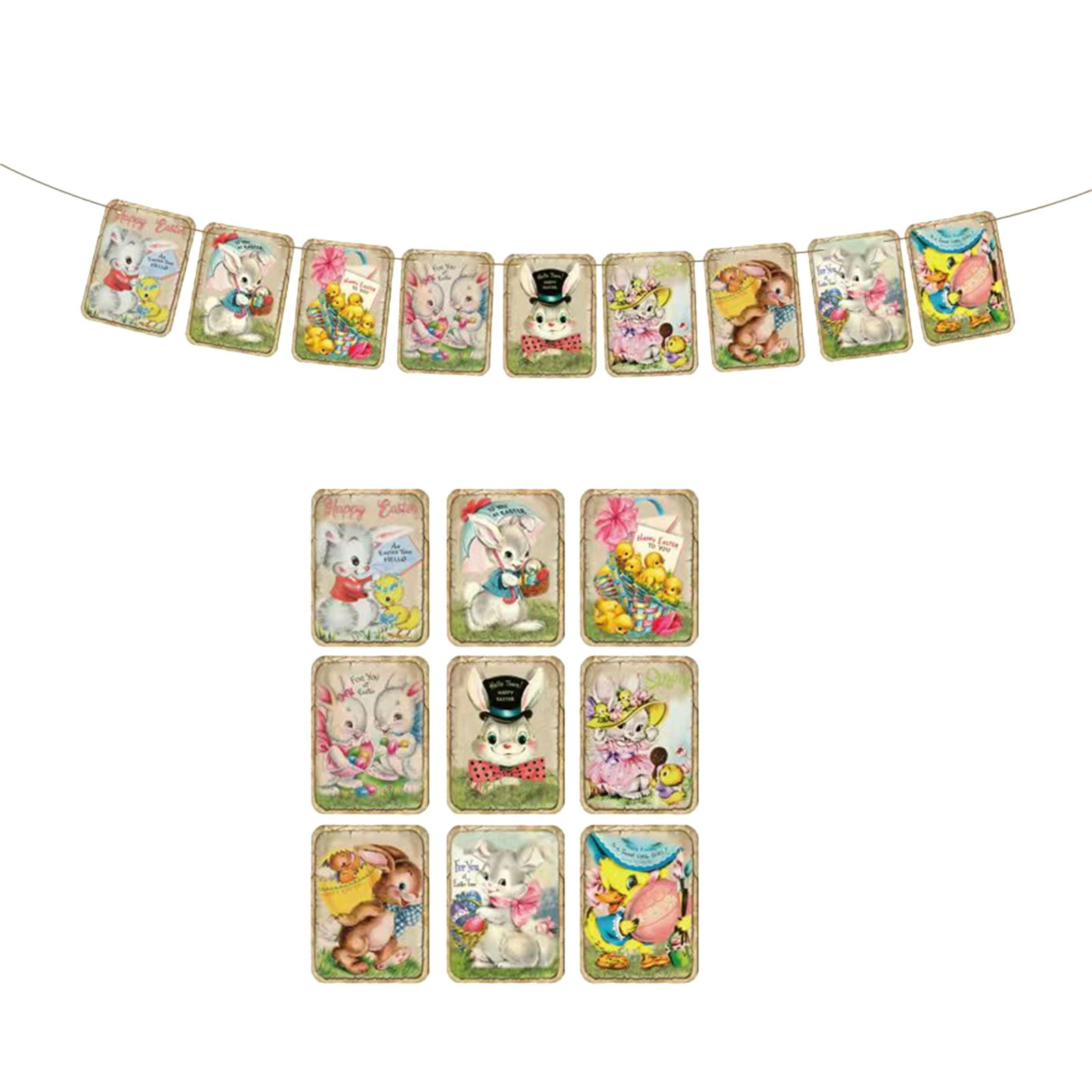 Rollbacks on Essentials Easter Outdoor Square Banner Easter Bunny Egg ...