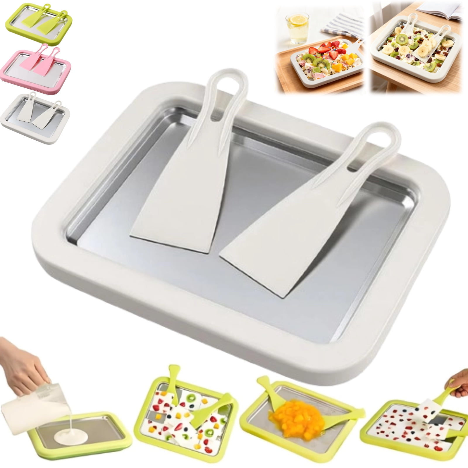 Rolled Ice Cream Kit, At Home Rolled Ice Cream Maker, DIY Ice Cream ...