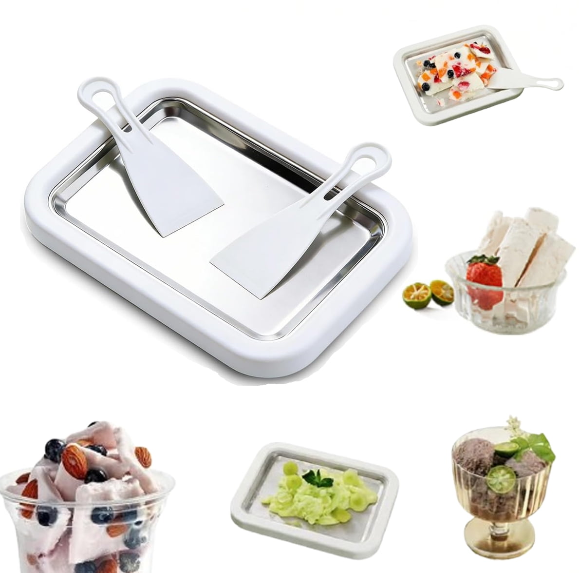 Rolled Ice Cream Maker Kit, 2026 DIY Homemade Rolled Ice Cream Tray ...