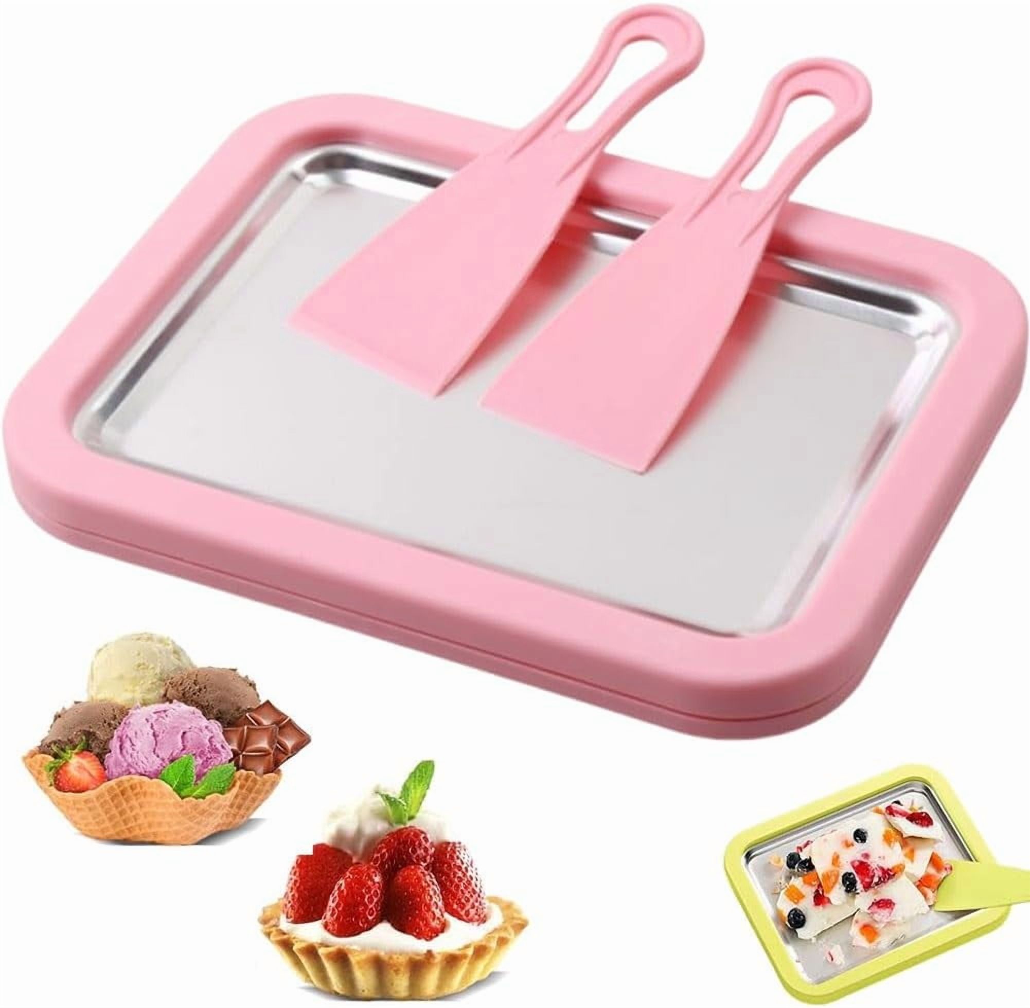 Rolled Ice Cream Maker Kit, At-Home Instant Freeze Plate with 2 ...